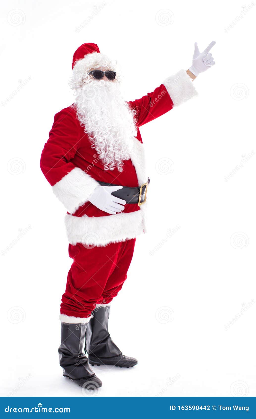 Happy Santa Claus Isolated on White Background Stock Photo - Image of ...