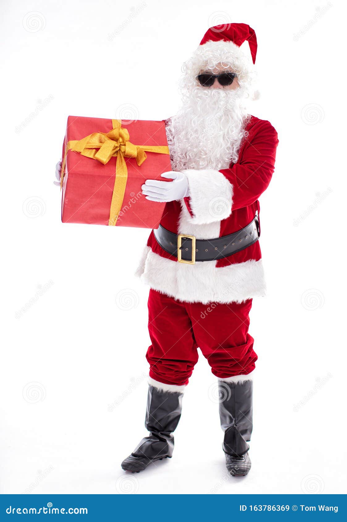 Happy Santa Claus Isolated on White Background Stock Image - Image of ...