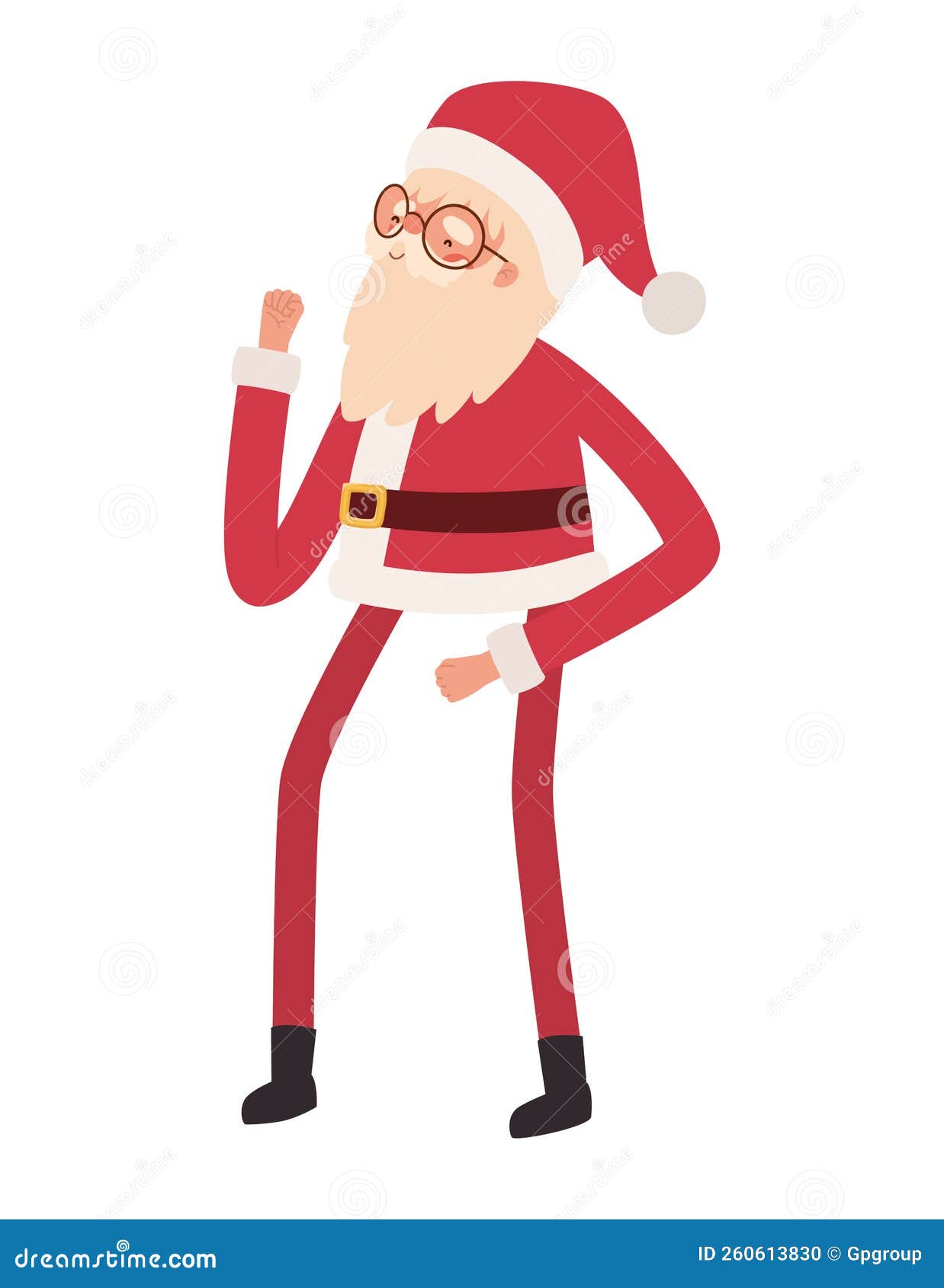 Happy santa claus stock vector. Illustration of cute - 260613830