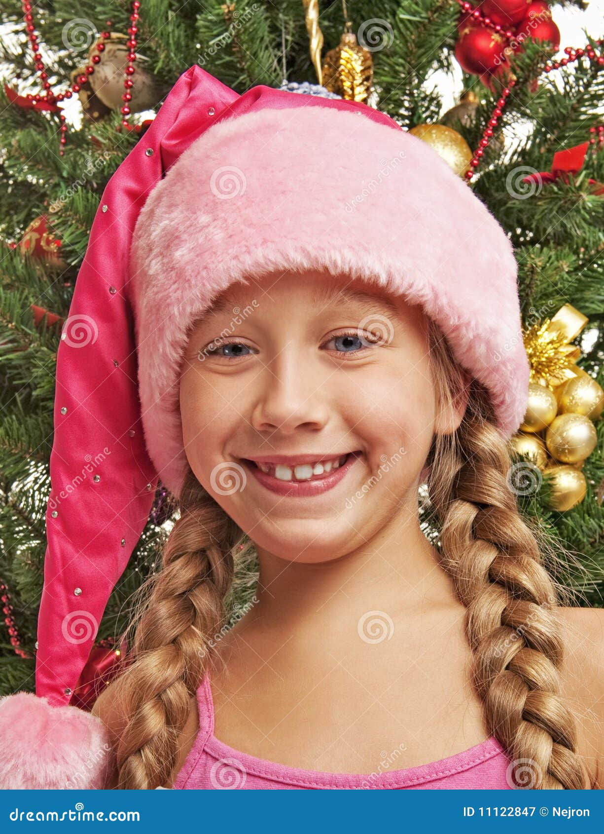 Happy santa girl stock image. Image of happy, helper - 11122847