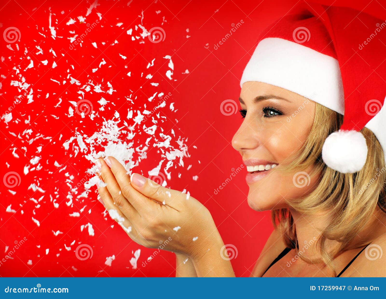 Happy Santa girl stock image. Image of jolly, girl, december - 17259947