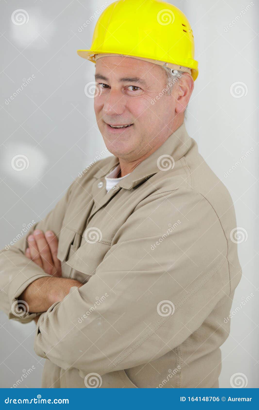 Happy and Satisfied Engineer Posing on Construction Site Stock Photo ...