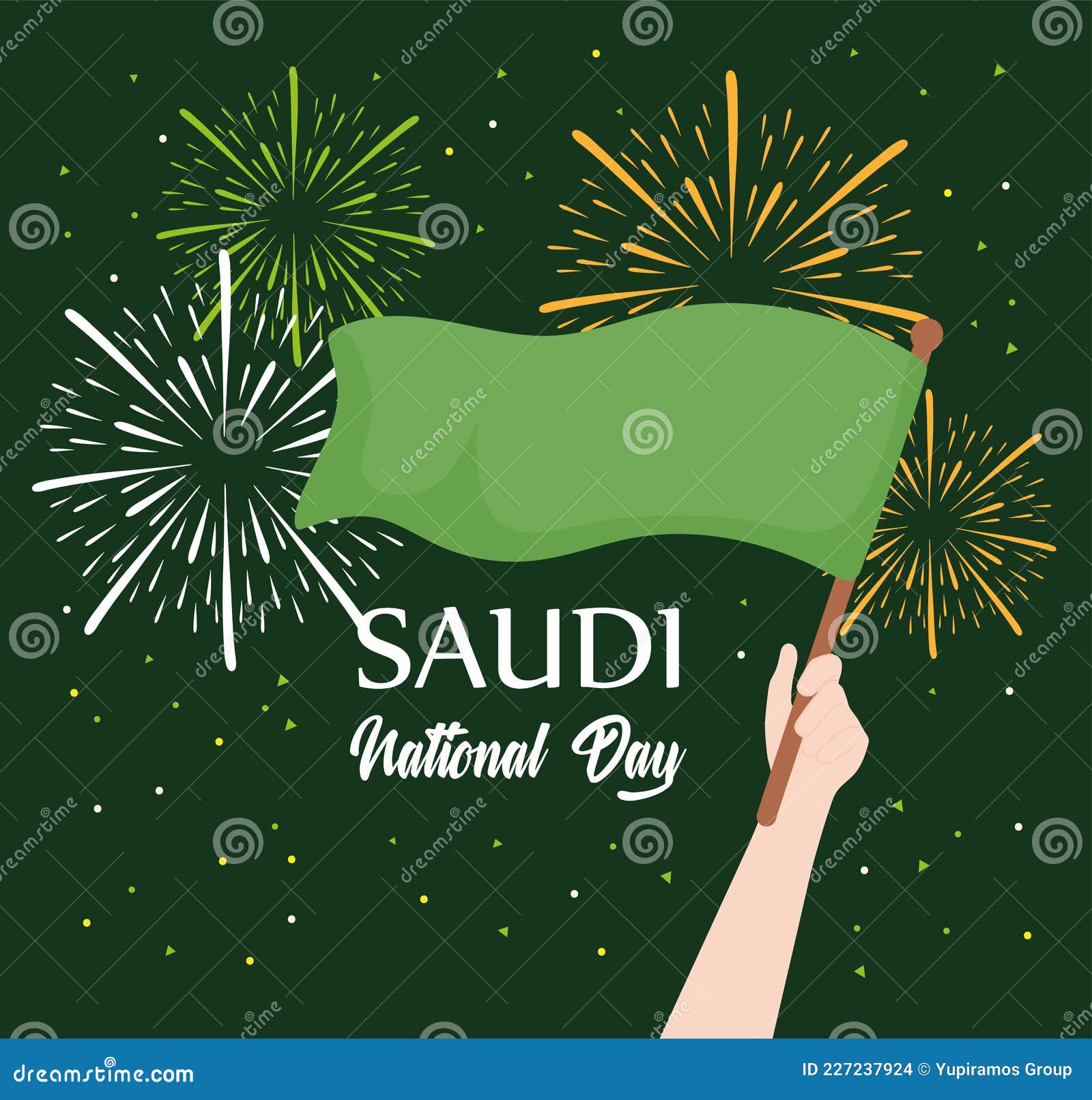 Happy saudi national day stock vector. Illustration of nation - 227237924