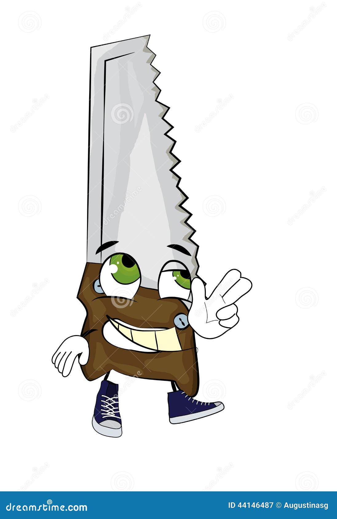 Happy saw cartoon stock illustration. Illustration of work - 44146487