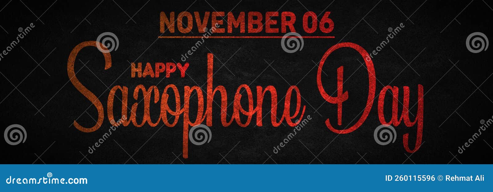 Happy Saxophone Day, November 06. Calendar of November Retro Text ...