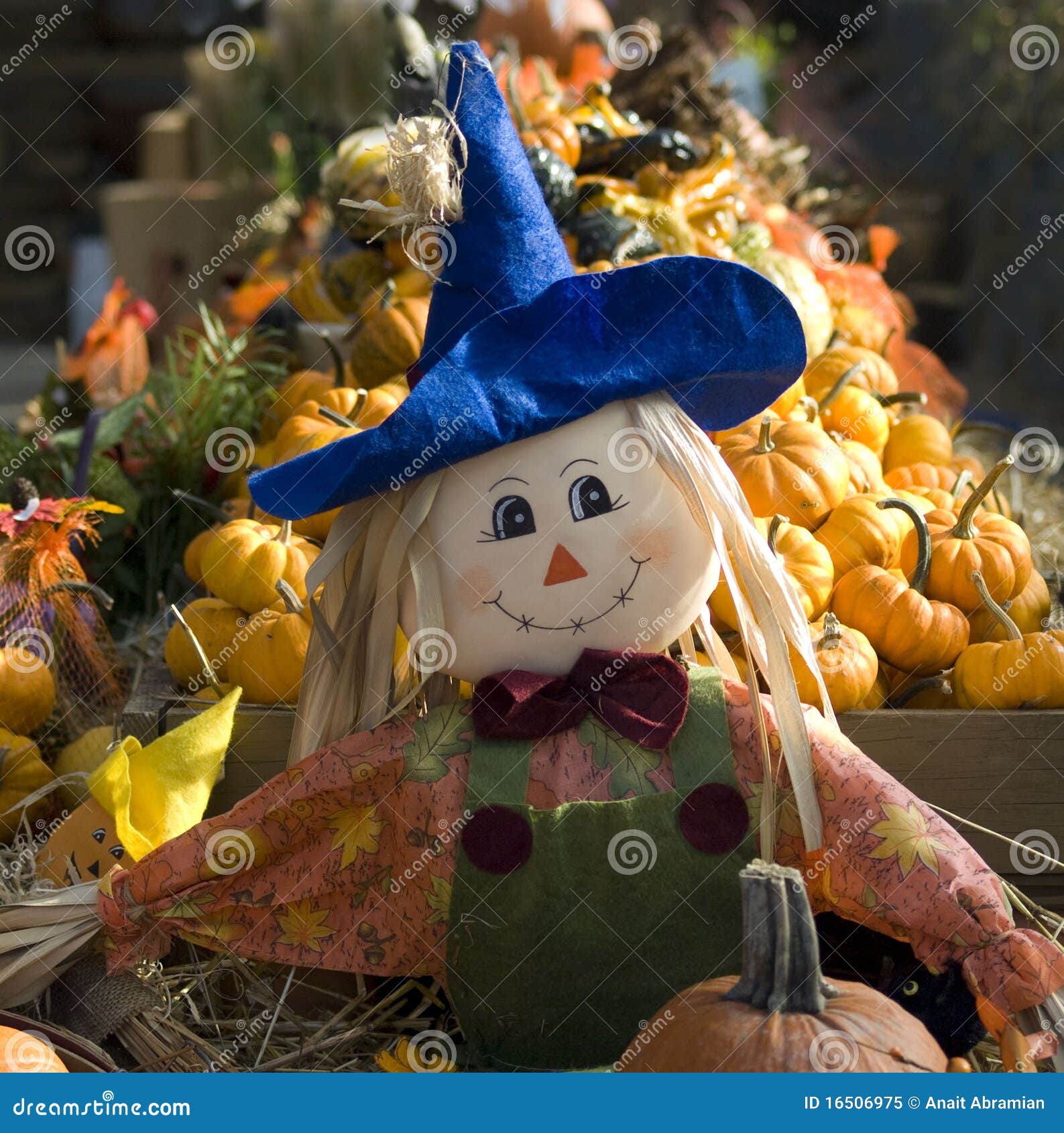 Happy Scarecrow stock image. Image of decoration, orange - 16506975