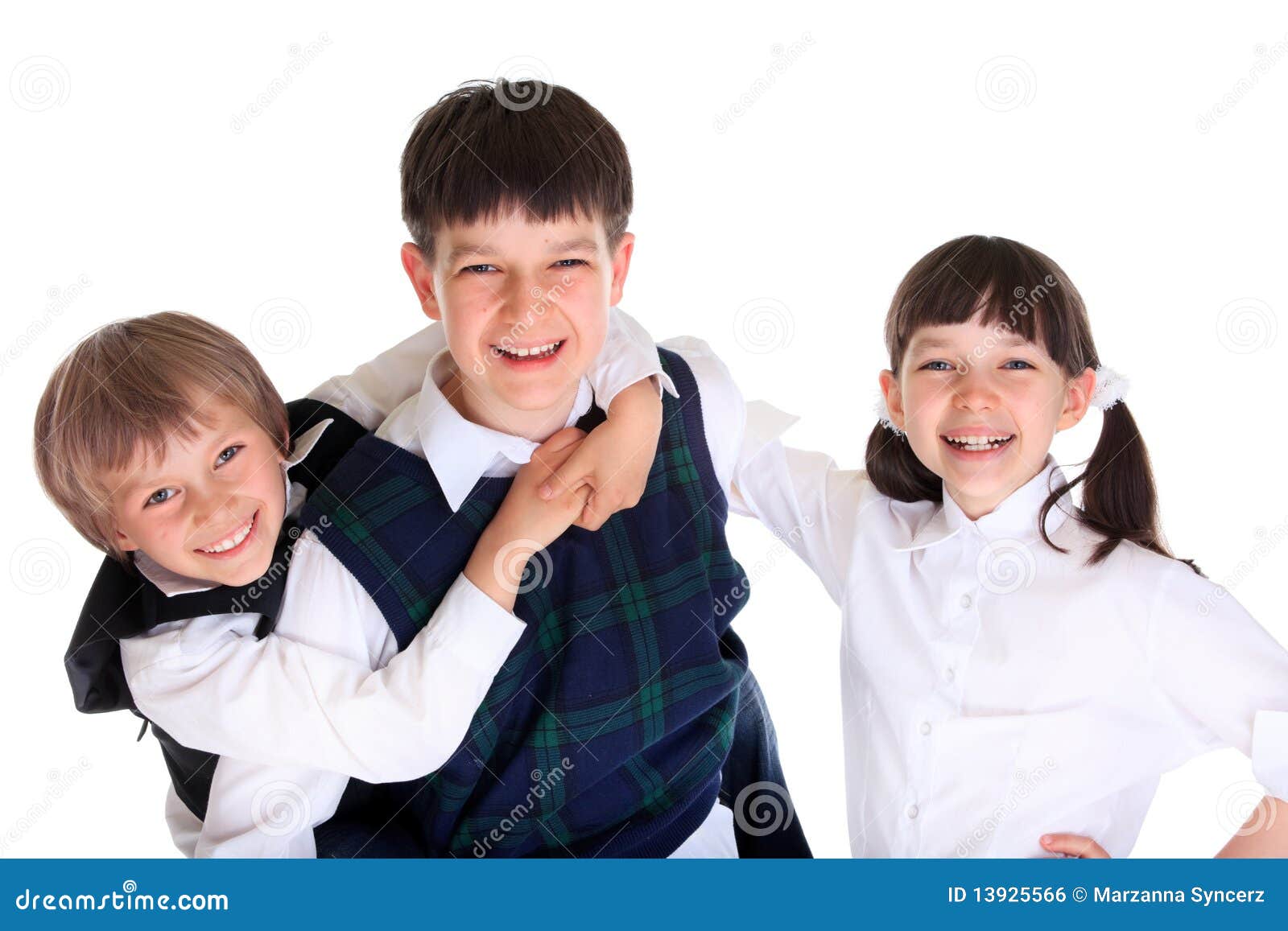 Happy school children stock photo. Image of white, girl - 13925566