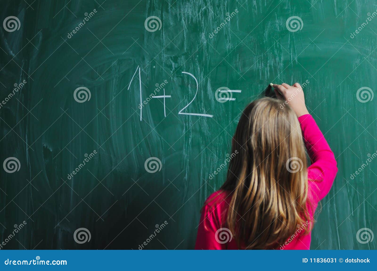 Happy School Girl on Math Classes Stock Image - Image of school ...