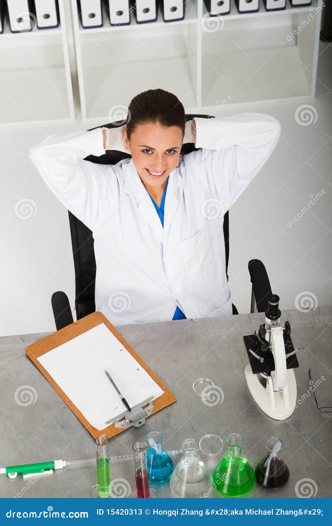 Happy scientist stock image. Image of adult, friendly - 15420313