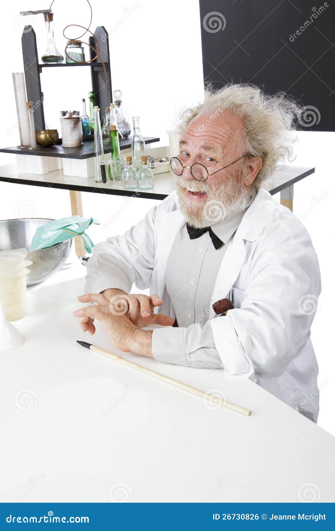 Happy Scientist in Lab Ready To Explain Ideas Stock Photo - Image of ...