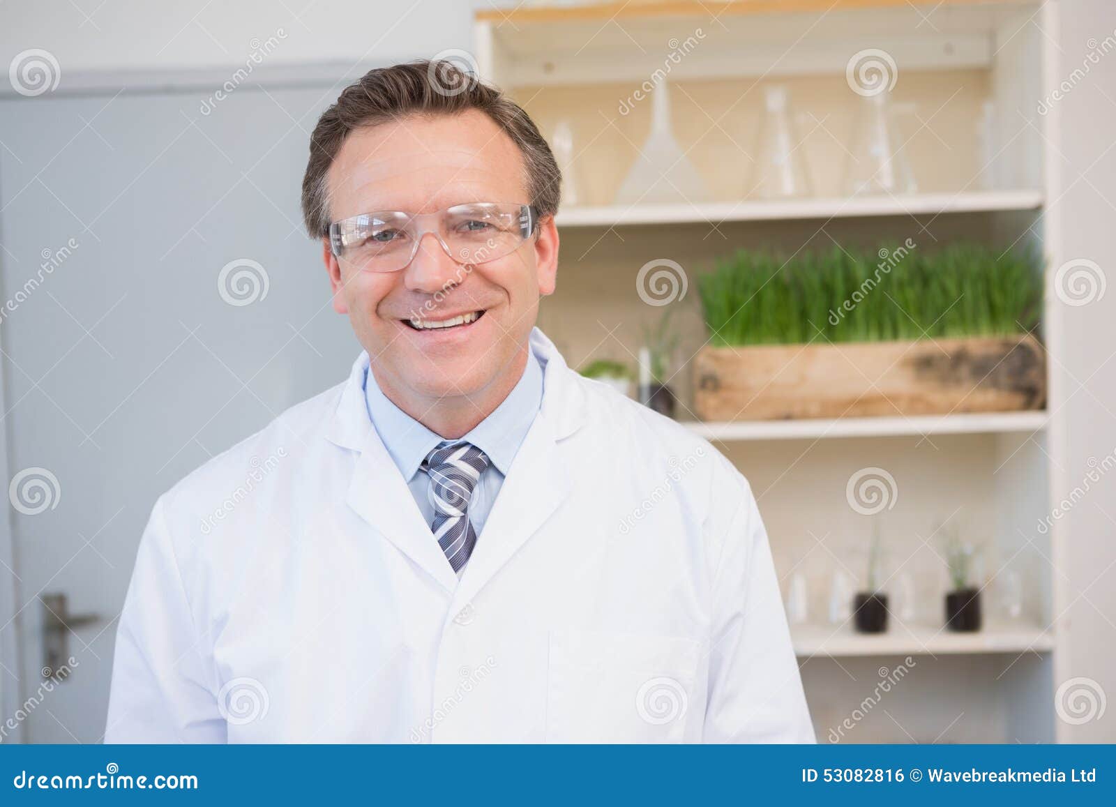 Happy Scientist Smiling at Camera Stock Photo - Image of experiment ...