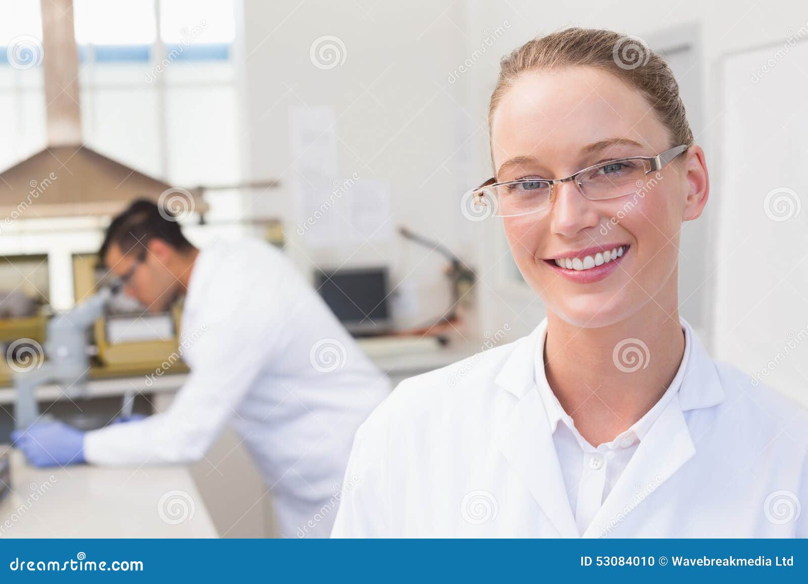 Happy Scientist Smiling at Camera Stock Photo - Image of indoors ...