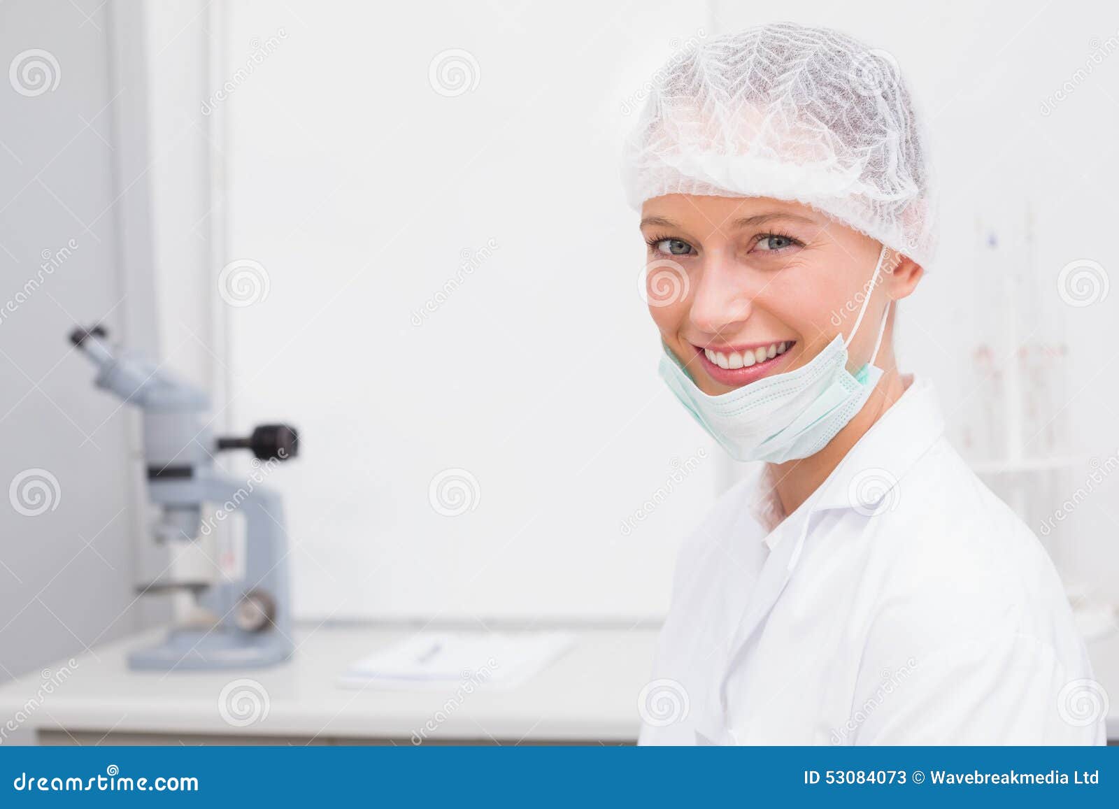 Happy Scientist Smiling at Camera Stock Image - Image of cheerful ...