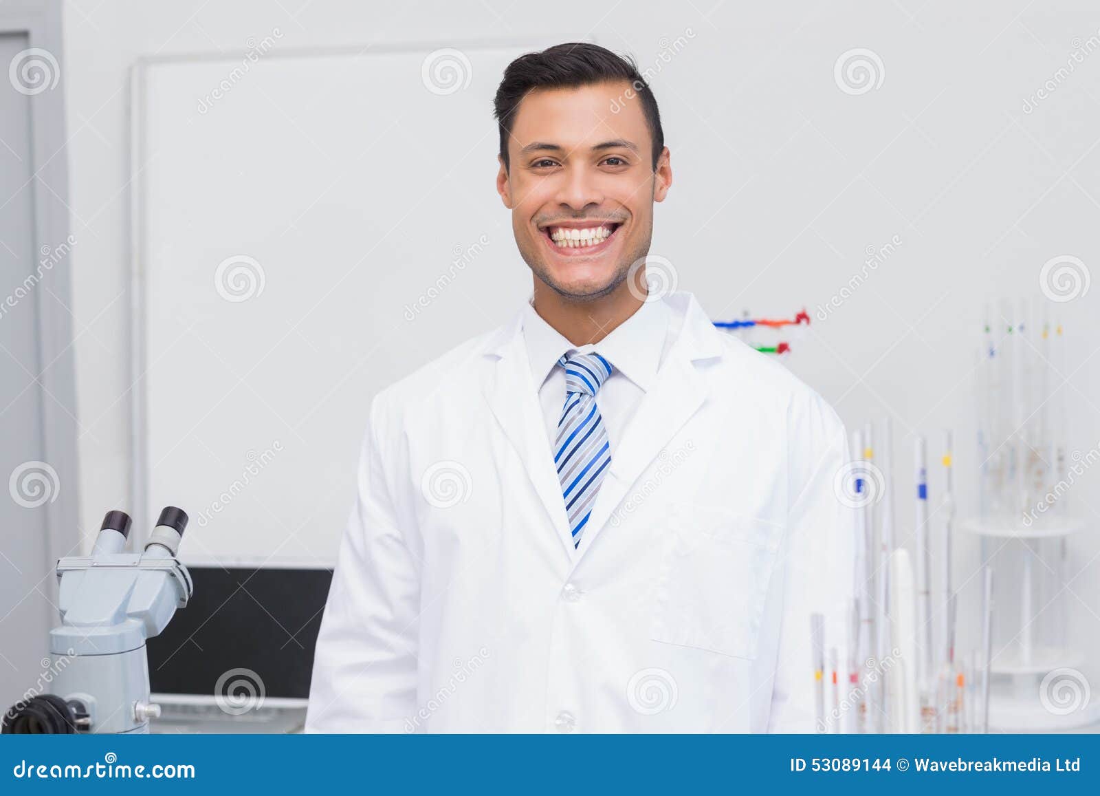 Happy Scientist Smiling at Camera Stock Photo - Image of medical ...
