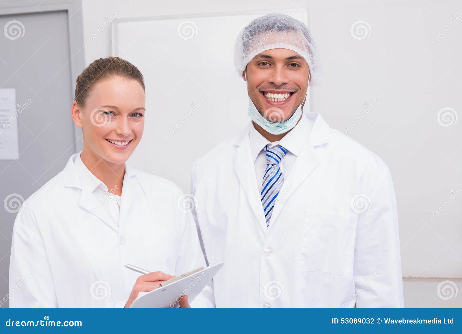 Happy Scientist Team Smiling at Camera Stock Photo - Image of ...