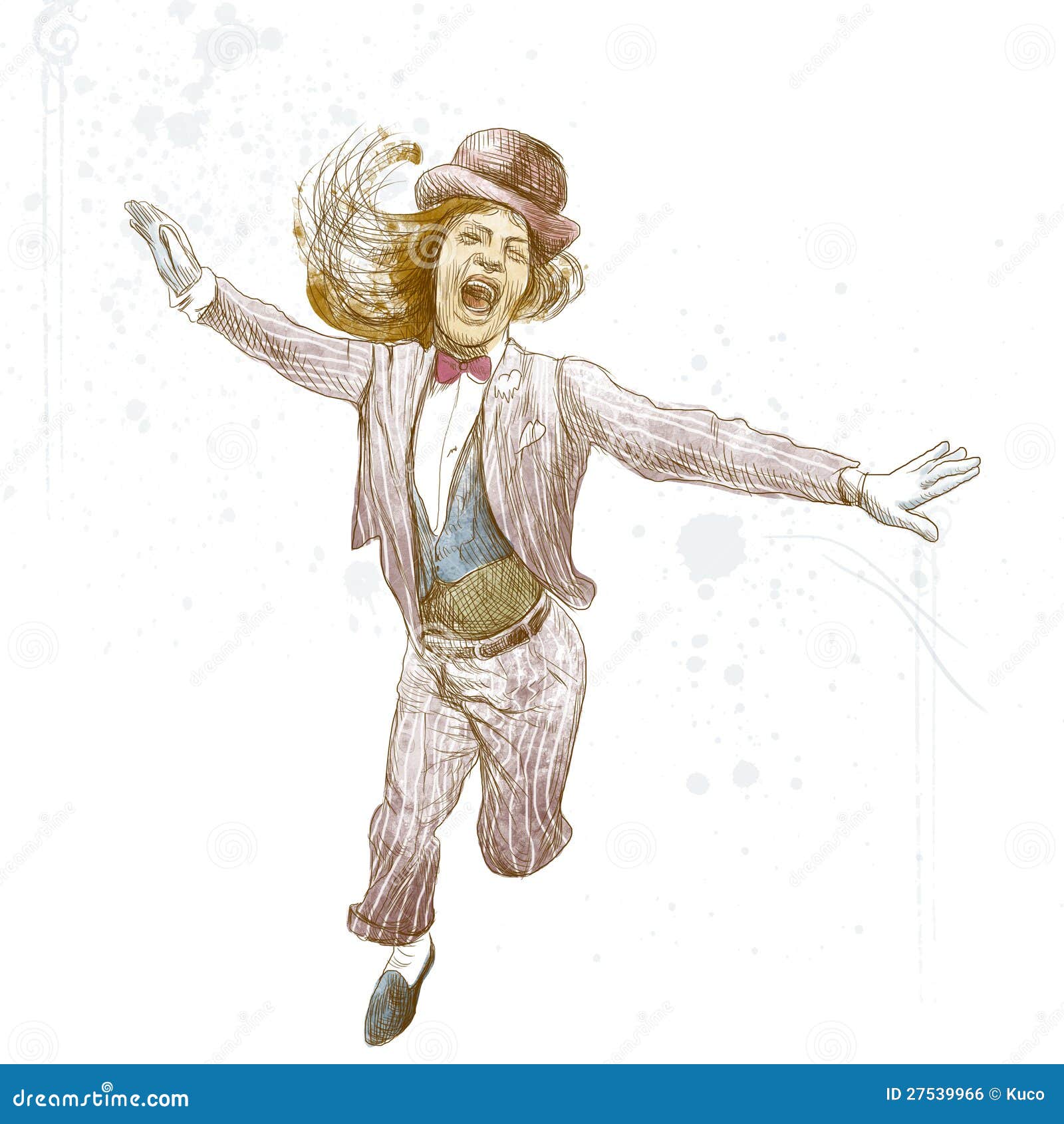 Happy screaming man stock illustration. Illustration of fine - 27539966