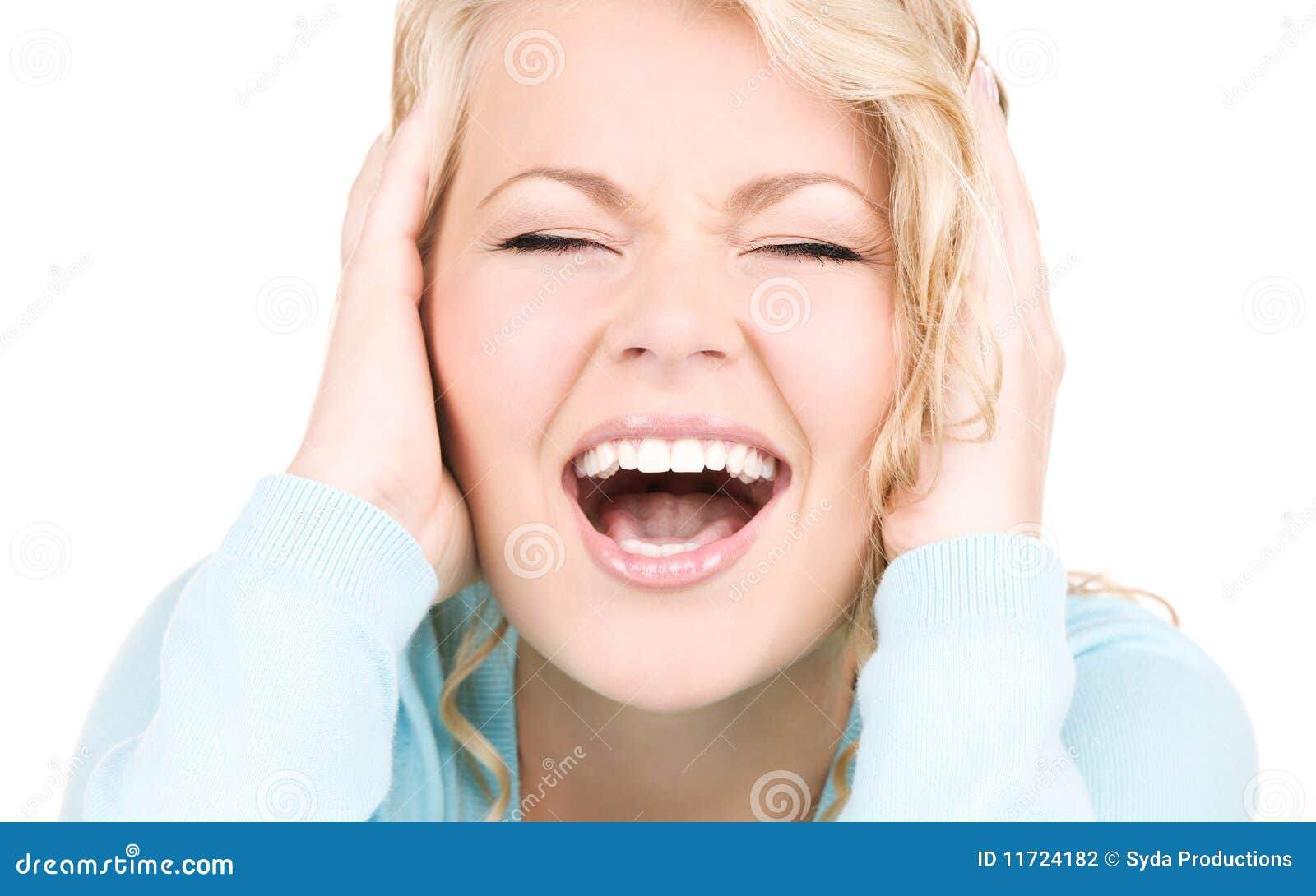 Happy Screaming Teenage Girl In Shades Stock Photography ...