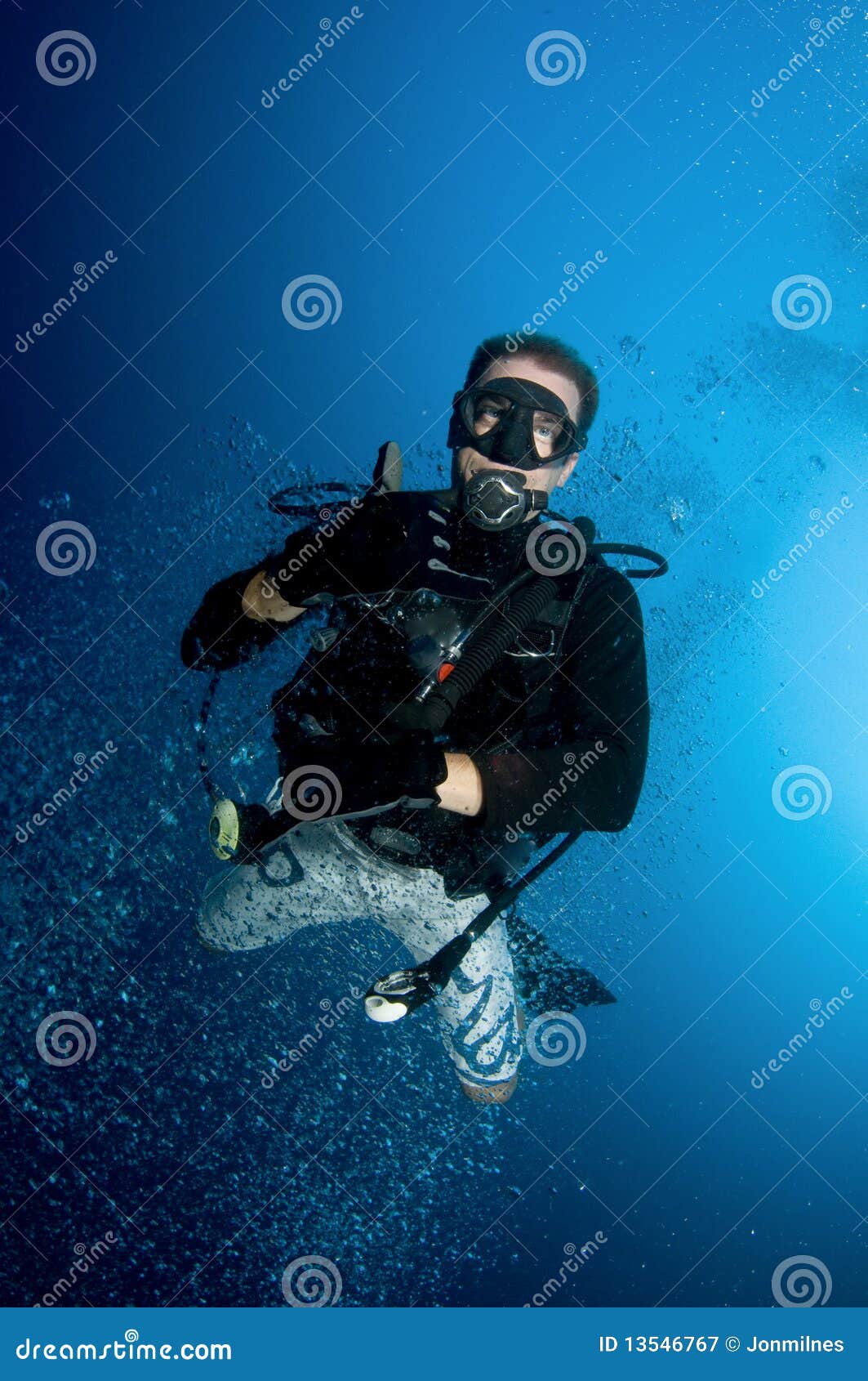 Happy scuba diver stock image. Image of face, divers - 13546767