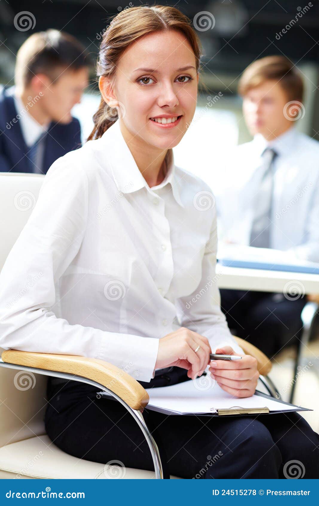 Happy secretary stock photo. Image of lady, document - 24515278