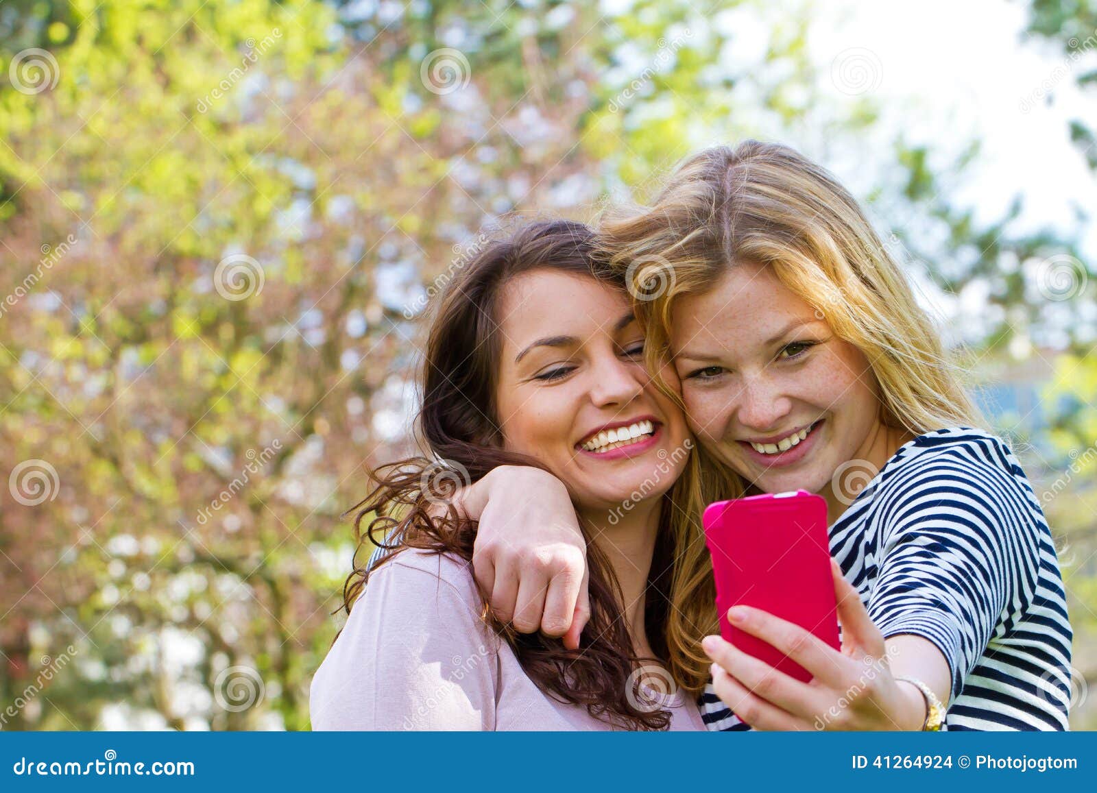 Happy self portrait stock photo. Image of making, girl - 41264924