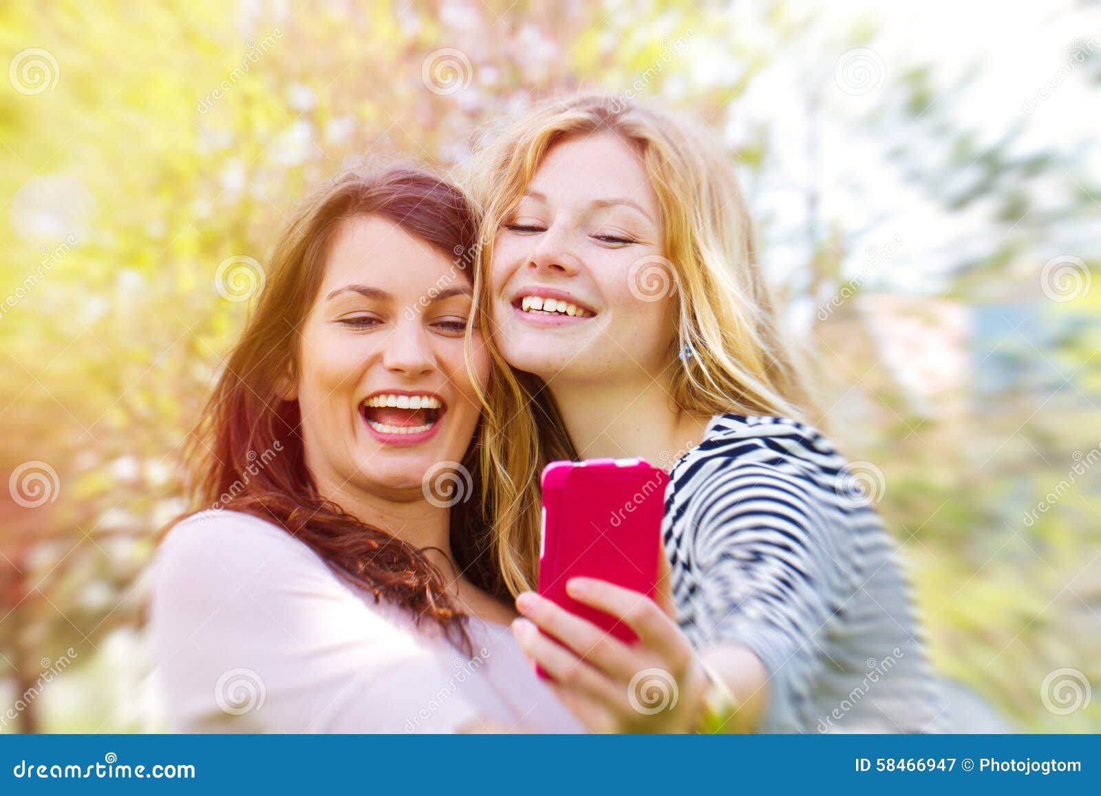 Happy self portrait stock image. Image of girlfriends - 58466947