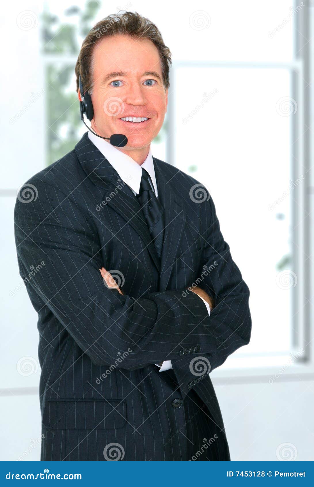Happy Senior Customer Service Representative Stock Photo - Image of ...