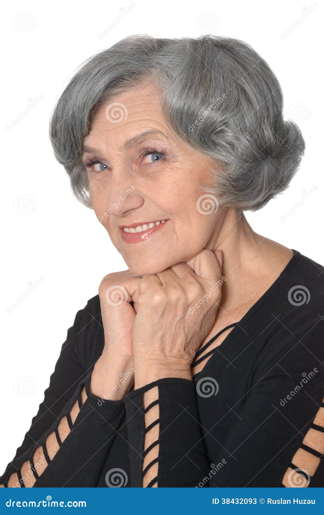 Happy senior lady stock image. Image of healthyquot, fashionable - 38432093