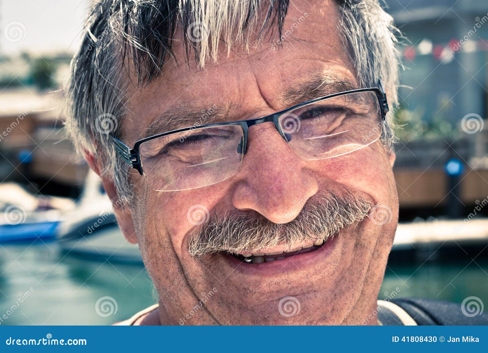 Happy senior man face stock photo. Image of cheerful - 41808430