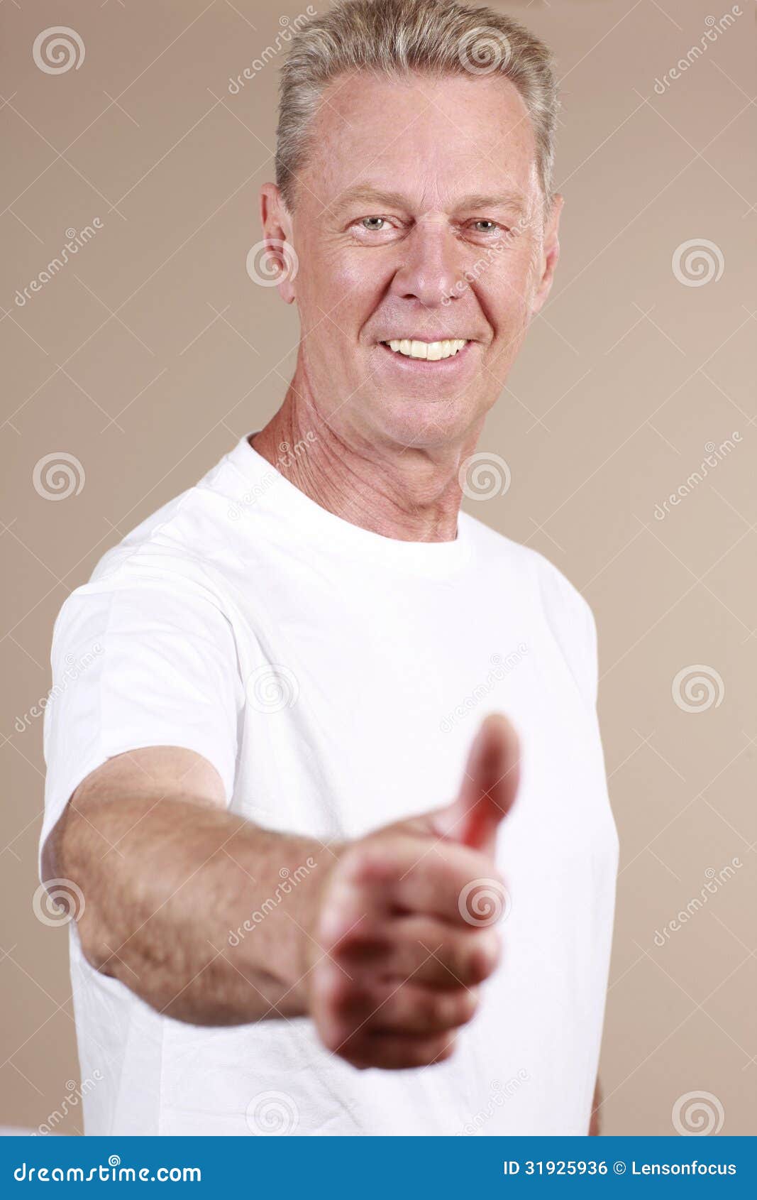Happy Senior Man with Thumbs Up Stock Photo - Image of active, success ...
