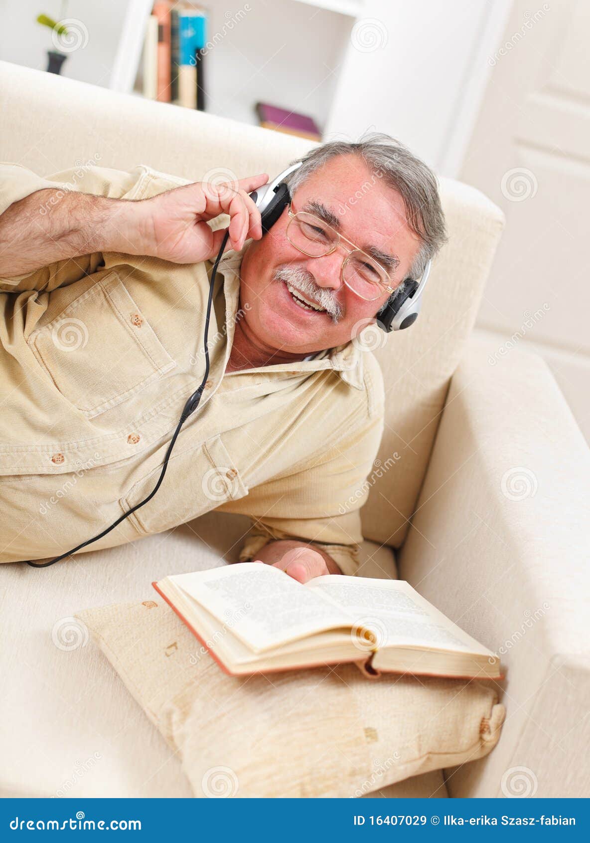 Happy senior men relaxing stock image. Image of read - 16407029