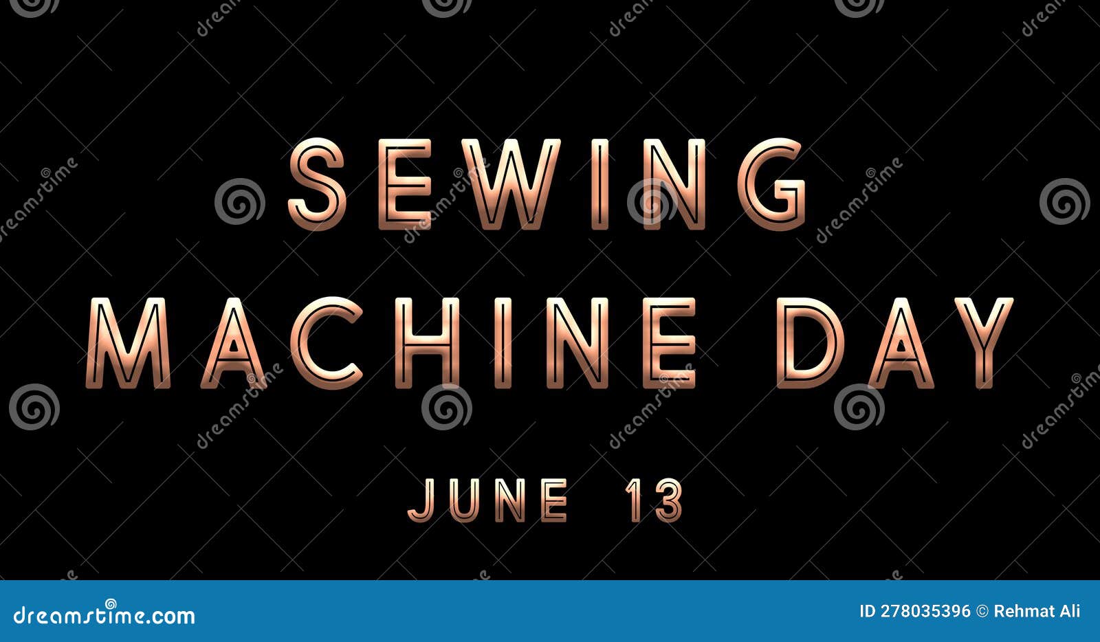 Happy Sewing Machine Day, September 10. Calendar Of September Retro ...