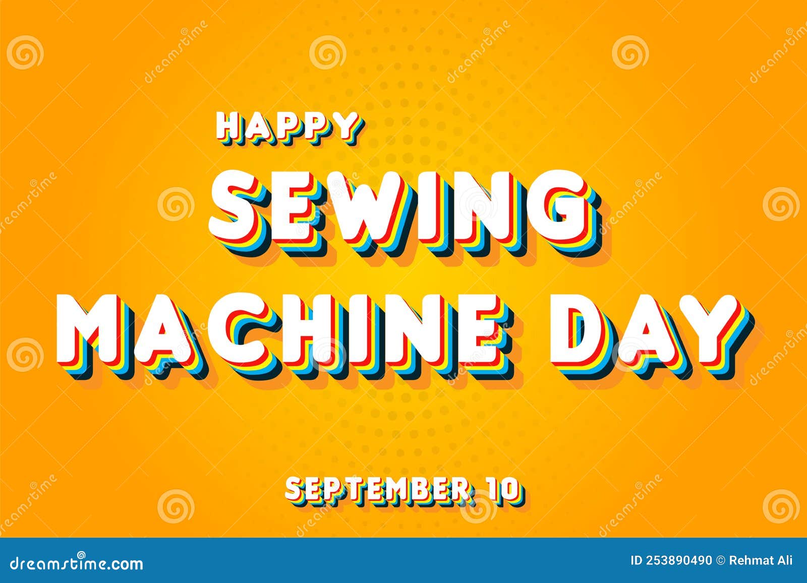 Happy Sewing Machine Day, September 10. Calendar Of September Retro ...