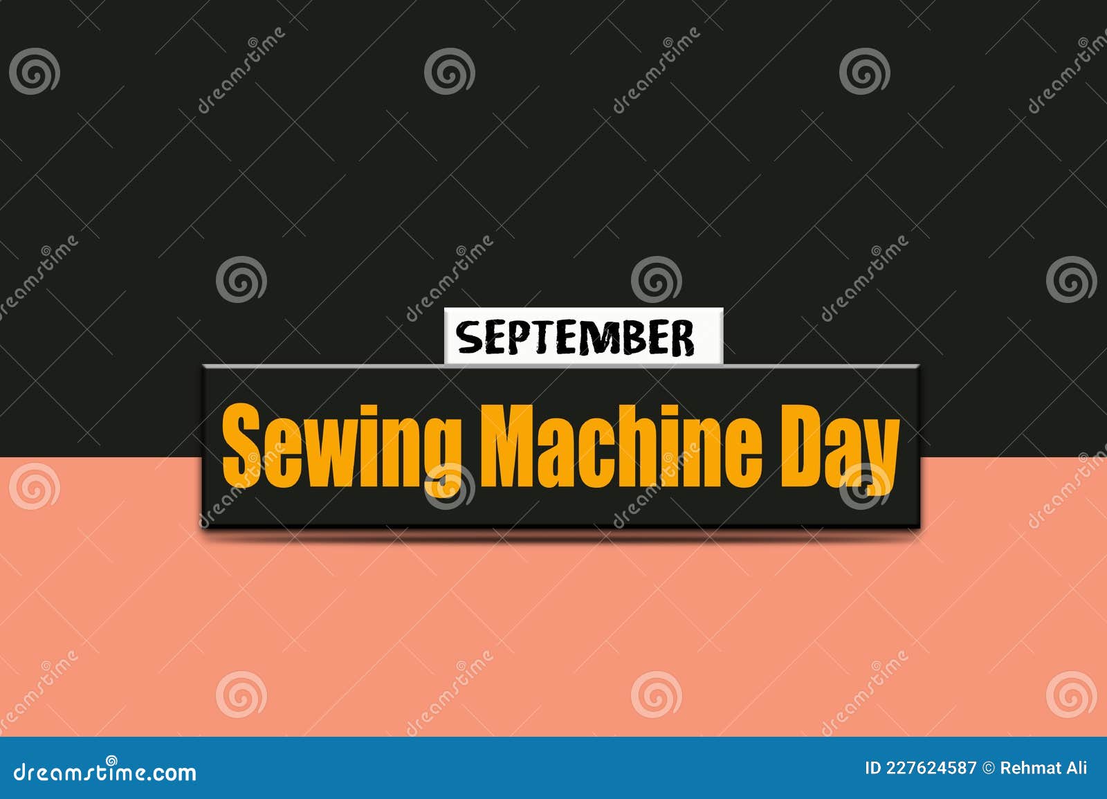 Happy Sewing Machine Day, September Calendar, on Workplace Text Effect ...