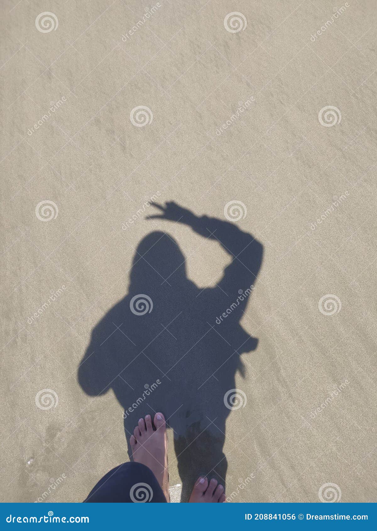Happy shadow stock photo. Image of happy, shadow, beach - 208841056