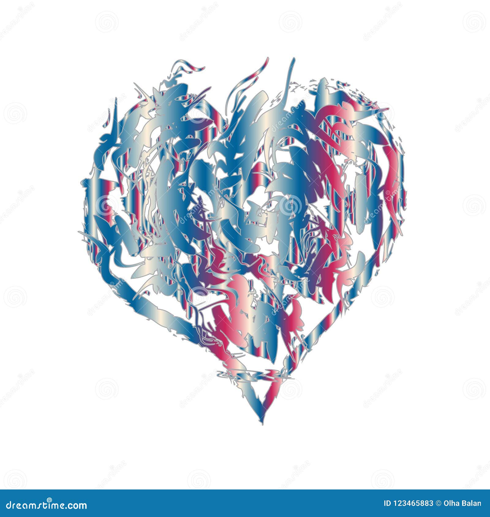 Happy Shape of Heart stock vector. Illustration of holiday - 123465883
