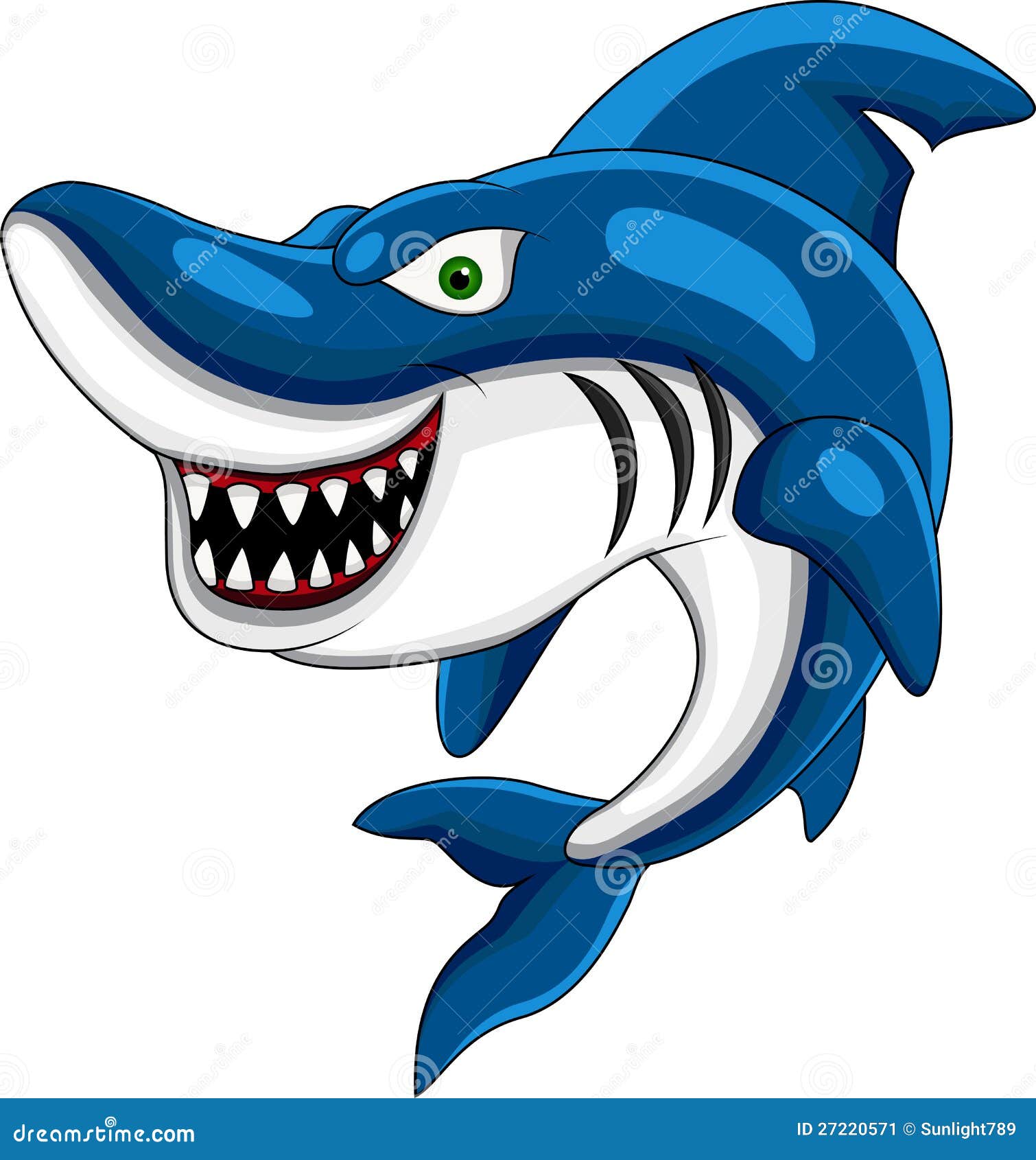 Happy Shark Cartoon Character | CartoonDealer.com #23608823