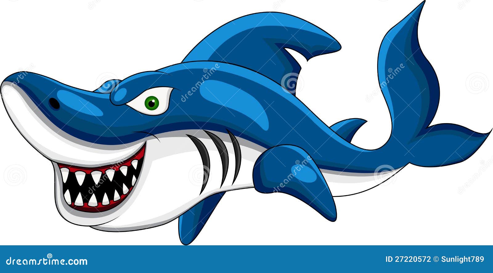 Happy shark cartoon stock illustration. Illustration of graphic - 27220572
