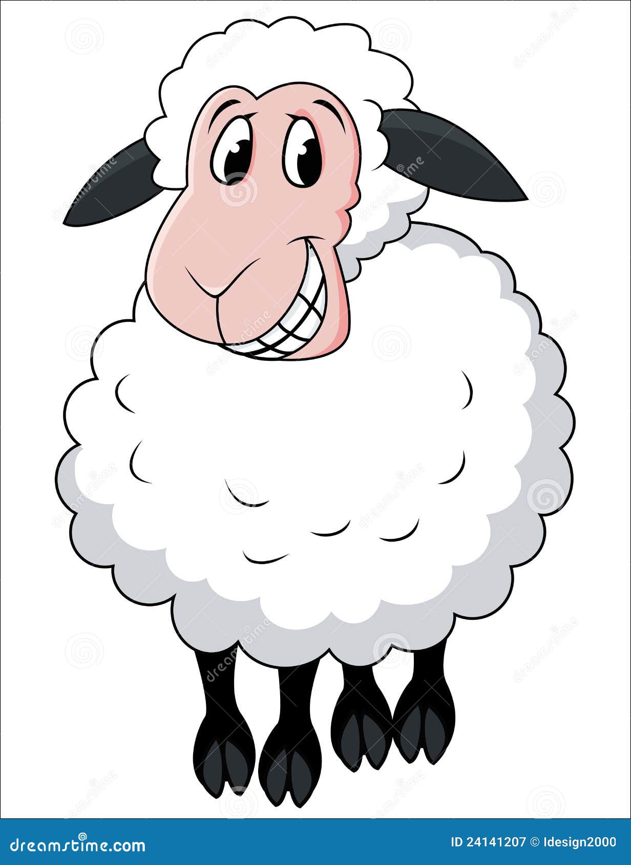 Happy sheep stock vector. Illustration of cheerful, element - 24141207