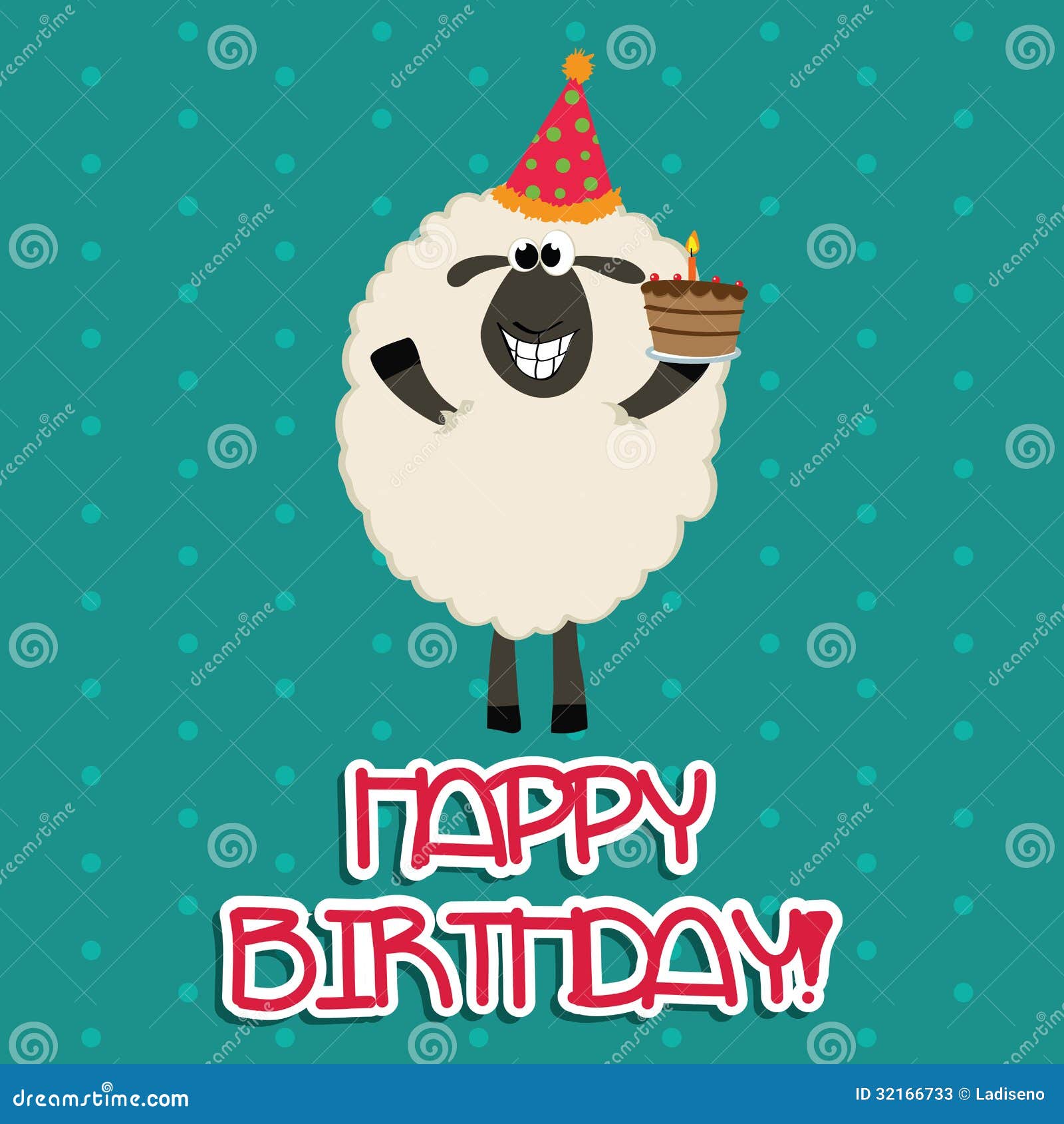 Happy Birthday Sheep Cake