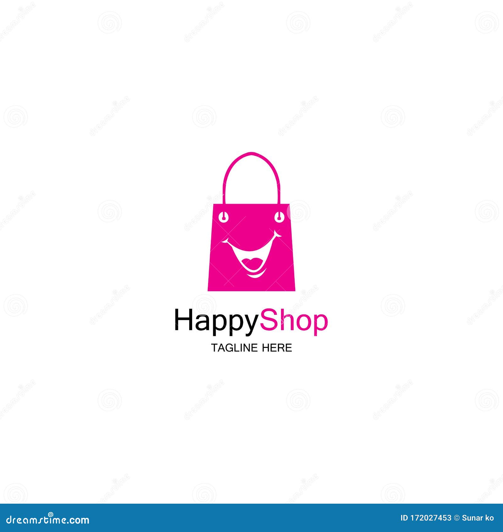 Happy Shop Logo Design Template Stock Vector - Illustration of ...