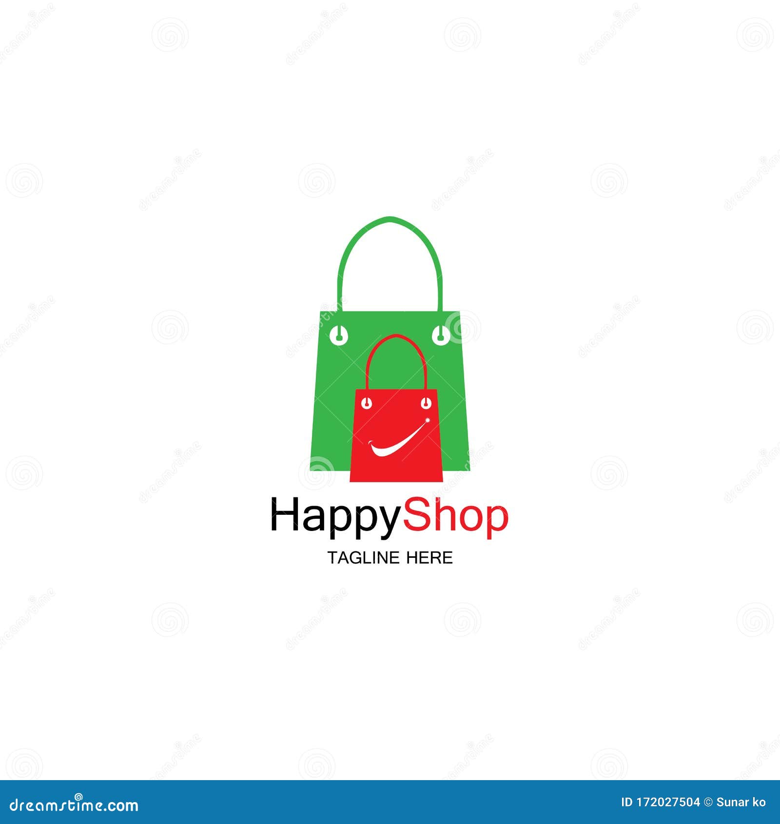Happy Shop Logo Design Template Stock Vector - Illustration of modern ...