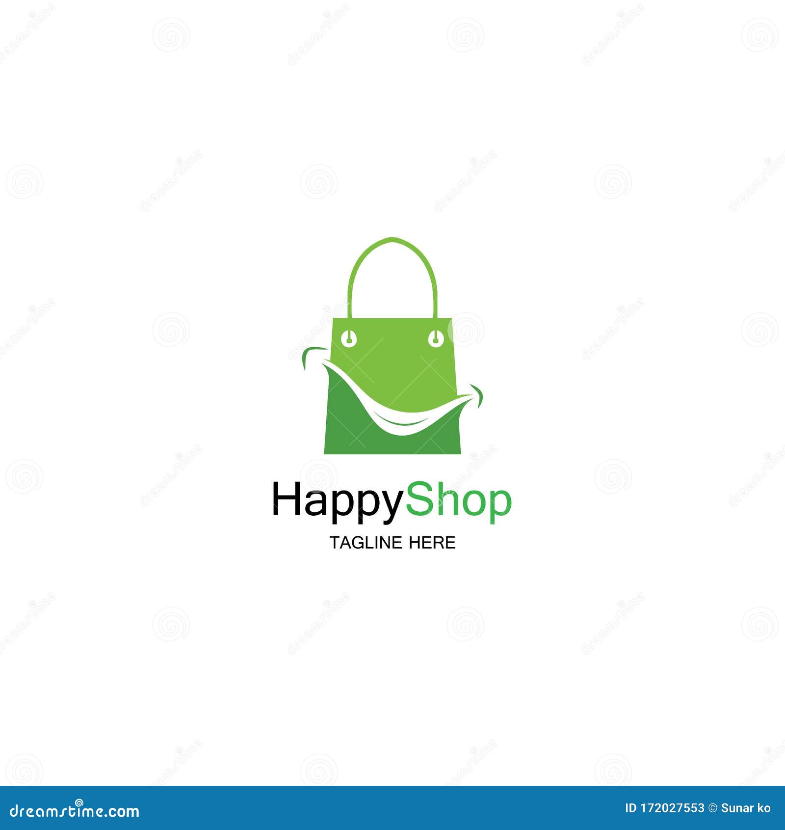 Happy Shop Logo Design Template Stock Vector - Illustration of market ...