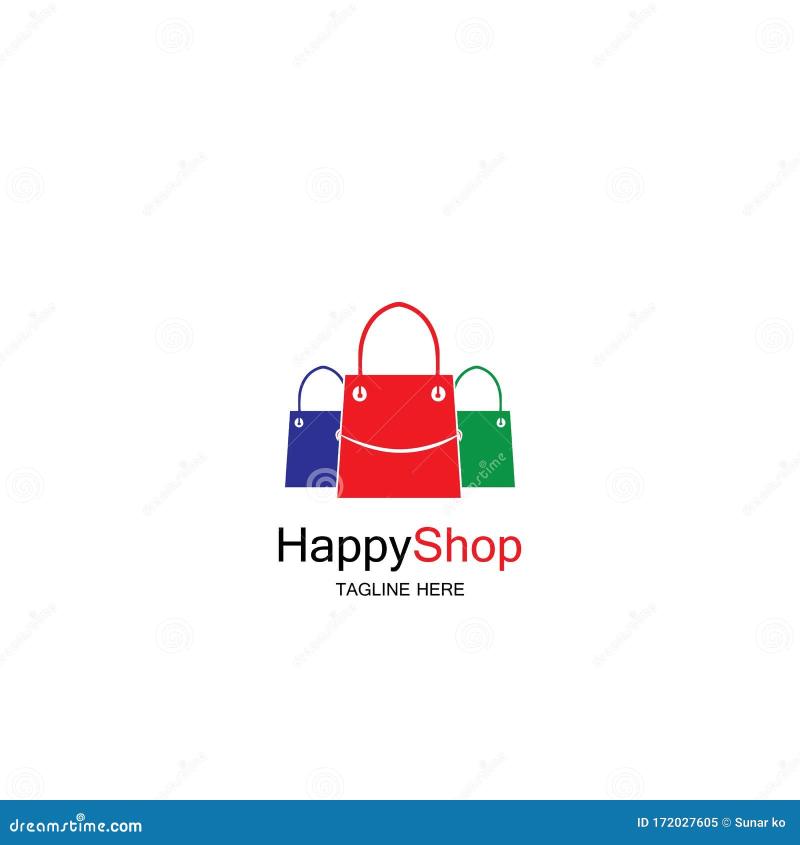 Happy Shop Logo Design Template Stock Vector - Illustration of store ...