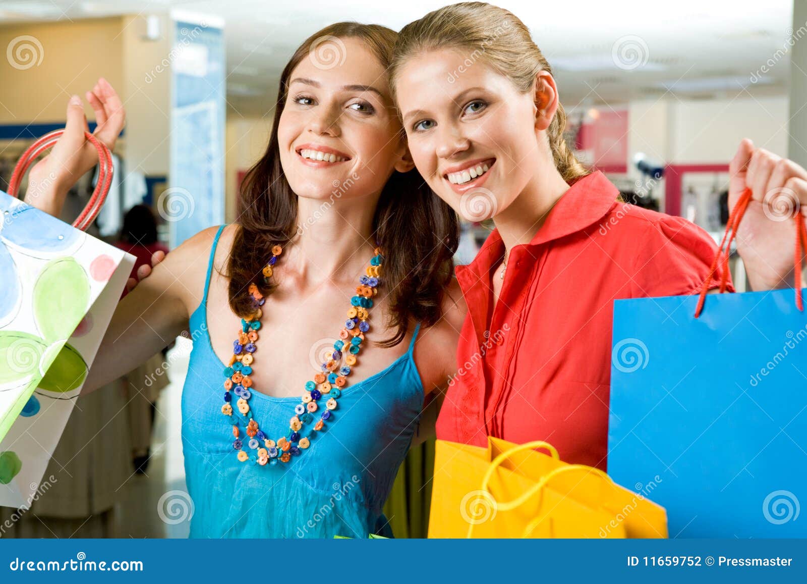 Happy shopaholics stock photo. Image of carrying, person - 11659752
