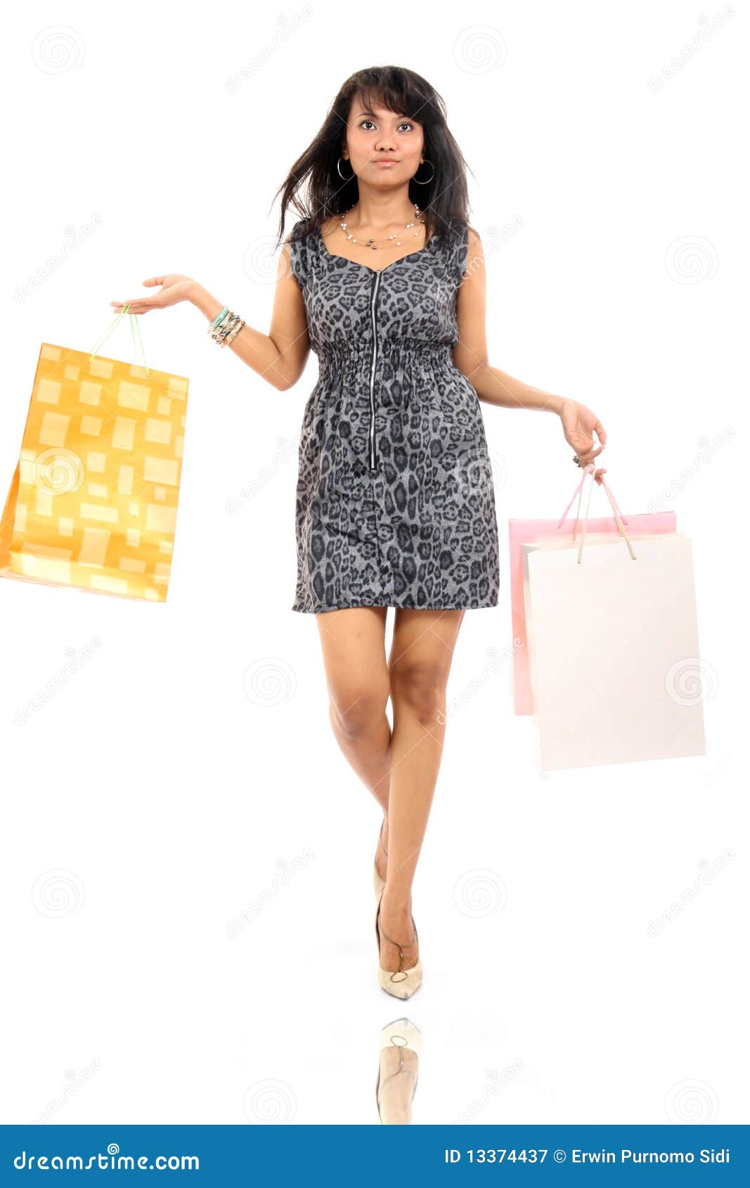 Happy shoping stock image. Image of exciting, glamor - 13374437