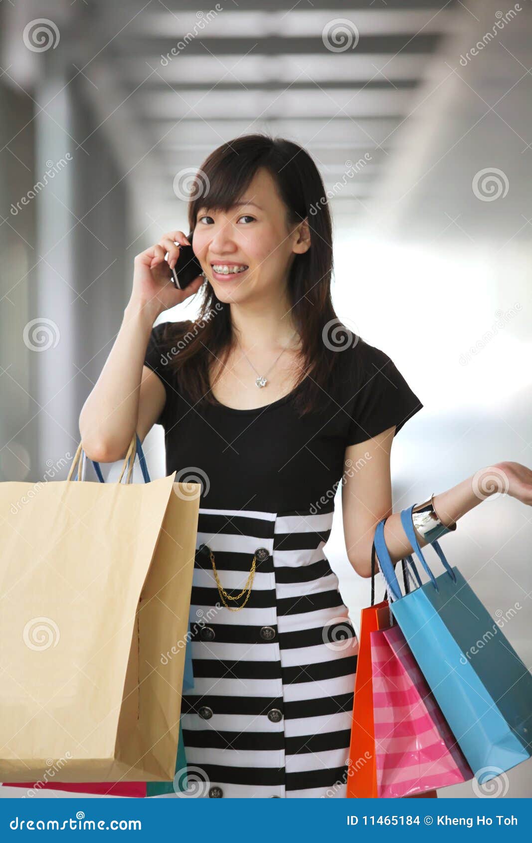 Happy Shopper stock photo. Image of attractive, asian - 11465184