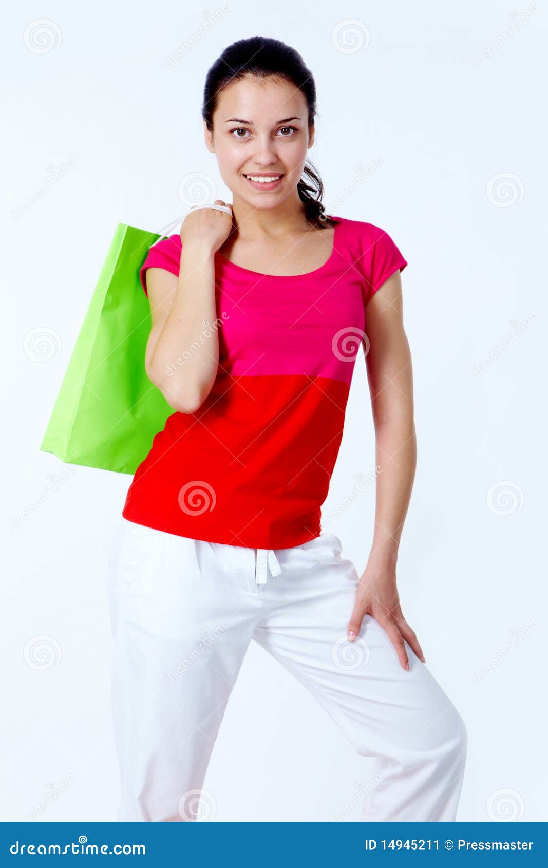 Happy shopper stock image. Image of cheerful, caucasian - 14945211