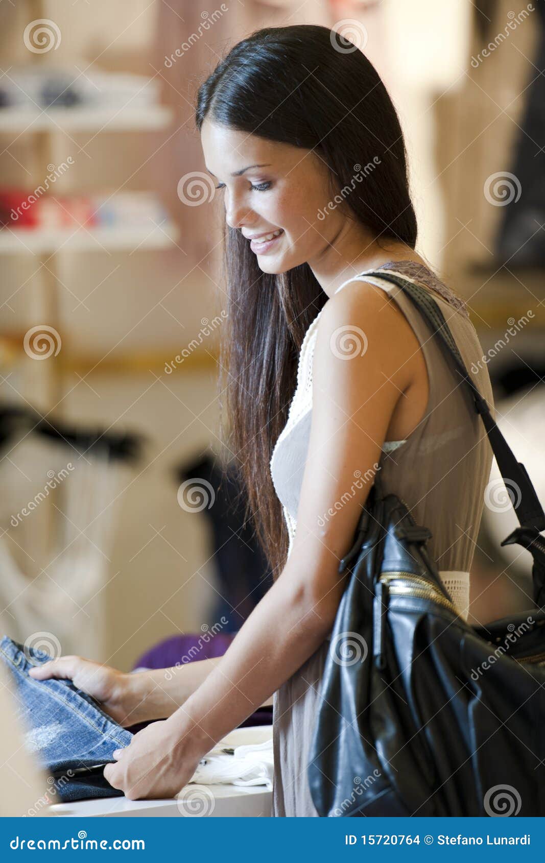 Happy shopper! stock photo. Image of teens, color, holding - 15720764