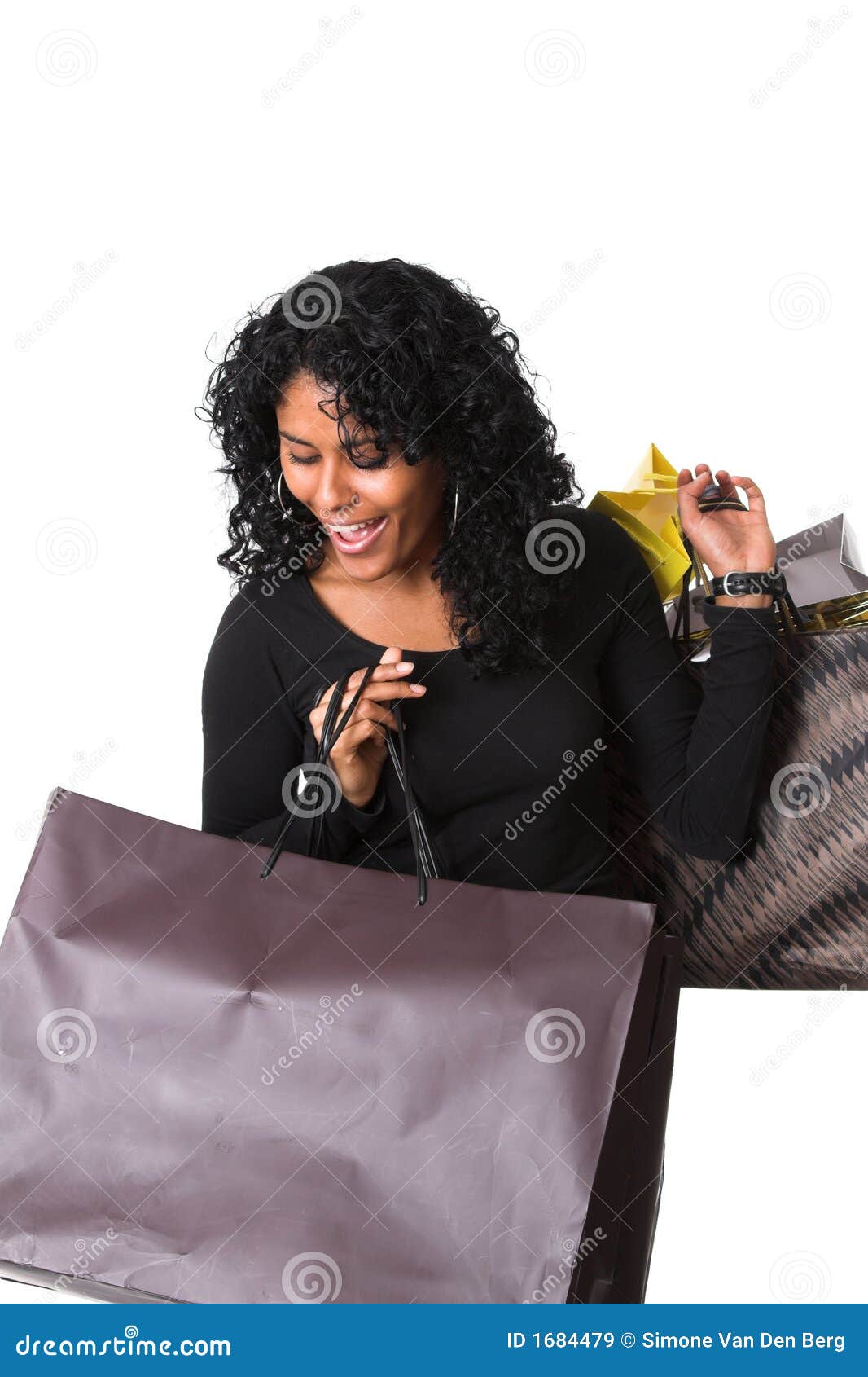 Happy shopper stock image. Image of diverse, purchase - 1684479