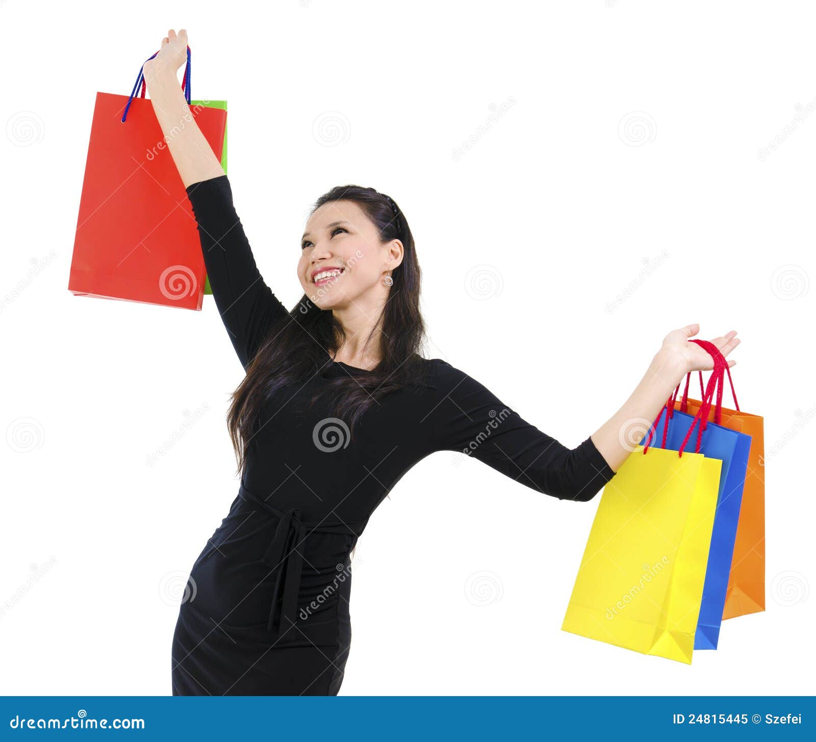 Happy shopper stock image. Image of female, consumer - 24815445